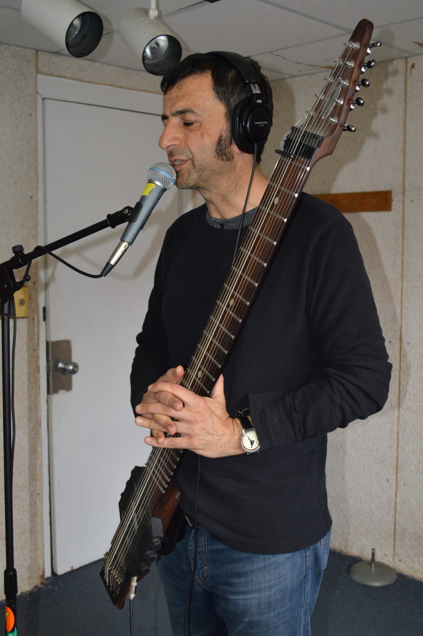 Alex Nahas from the band Bright Brown visited WMPG and demonstrated the ...