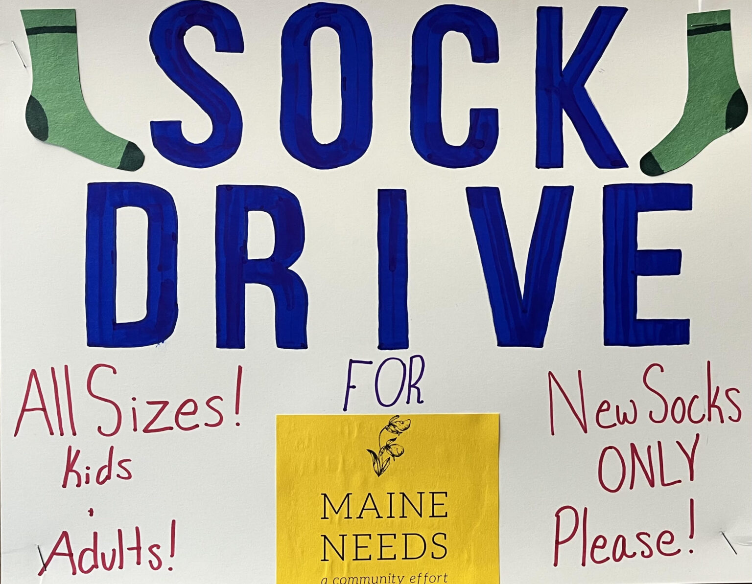 WMPG Sock Drive for Maine Needs - wmpg